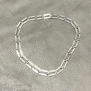 Trifari | Jewelry | Vintage Crown Trifari Silver Tone Rectangular Chain ...